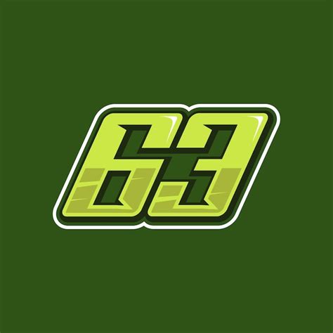 Premium Vector Racing Number 63 Logo Design Vector