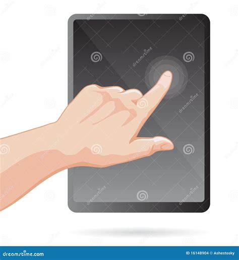 Touch Screen Device Macro Stock Vector Illustration Of Background