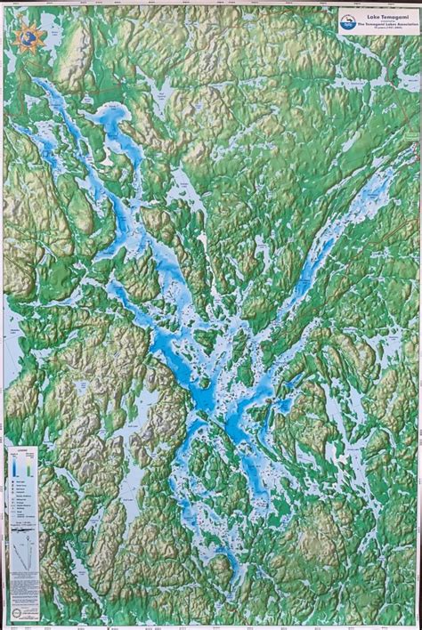 Lake Temagami Decorative Wall Map Temagami Lakes Association