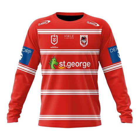 NRL St George Illawarra Dragons Personalized 2024 Away Kits Dulcie Shop