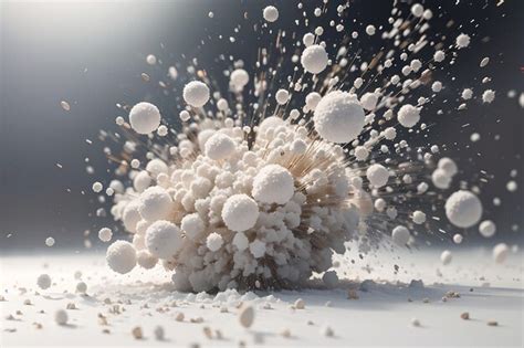 Premium Photo Technological Falling Particles White Background