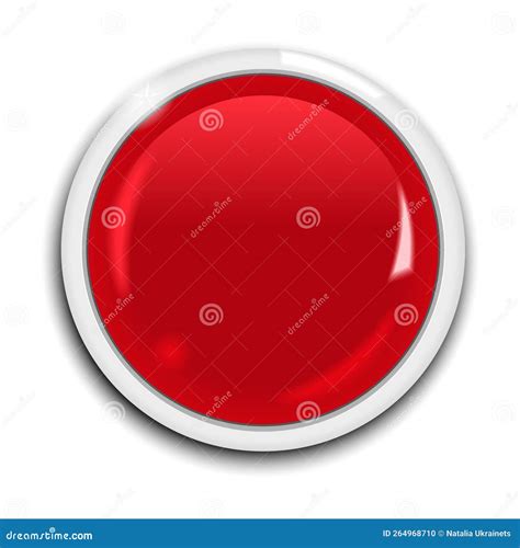 Red Push Button Stock Vector Illustration Of Button 264968710