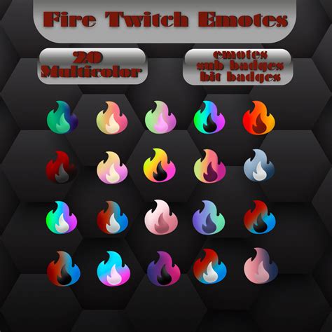 Fire Emotes Sub Badges Twitch Emotes Discord Emotes Bit Badges
