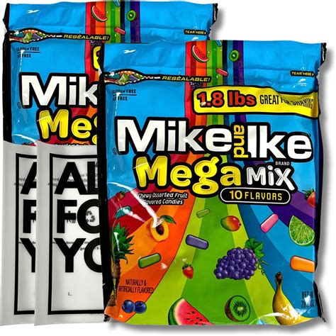 Mike And Ike Mega Mix Candy Total 3 6 Lbs 1 8 Lbs 2 Pack Chewy Bulk Movie