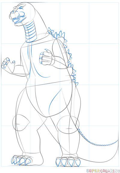 How To Draw Godzilla Step By Step Drawing Tutorials Drawing Tutorial Step By Step Drawing