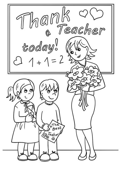 Dibujos Del Dia Del Maestro Para Colorear Dibujos Para Colorear