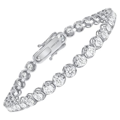 7 Inches 14k White Gold 5 Carat Round Diamond Illusion Setting Tennis
