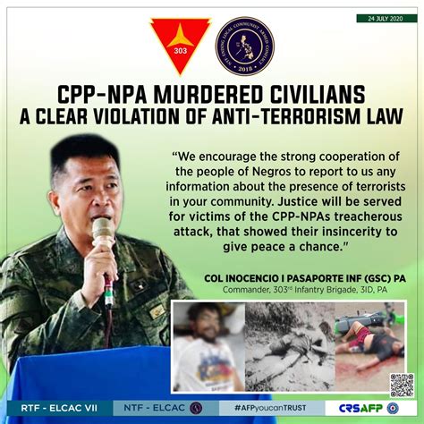 Civil Relations Service Armed Forces Of The Philippines Cpp Npa