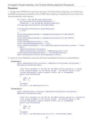 Learn How To Develop An Application Using SAP Mobile Platform SDK 3 0