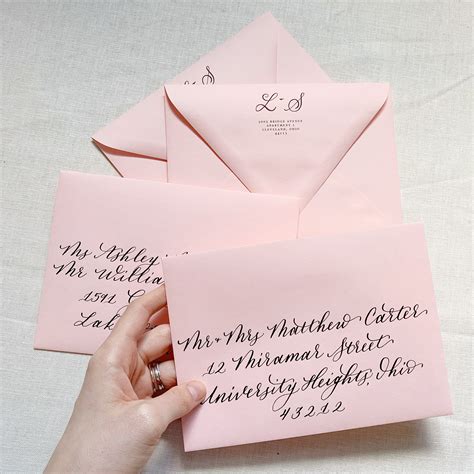 Envelope Calligraphy Pointed Pen Calligraphy Addressed Envelopes