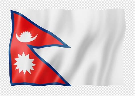 Premium Psd Nepalese Flag Isolated On White Banner