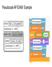 Interactive Pseudocode Password Example For AP Exam Course Hero