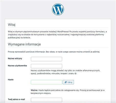 jak zainstalować wordpressa na hostingu instrukcja