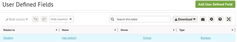 Setting Up And Managing User Defined Fields Udfs Arbor Help Centre