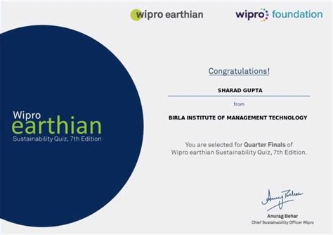 Sharad Gupta On Linkedin Wipro Sustainability Environmental