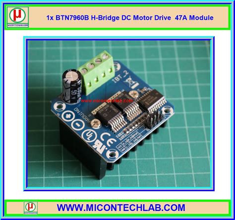 1x Btn7960 Bts7960 H Bridge Dc Motor Drive 6 27v 47a Max ตัวแทน