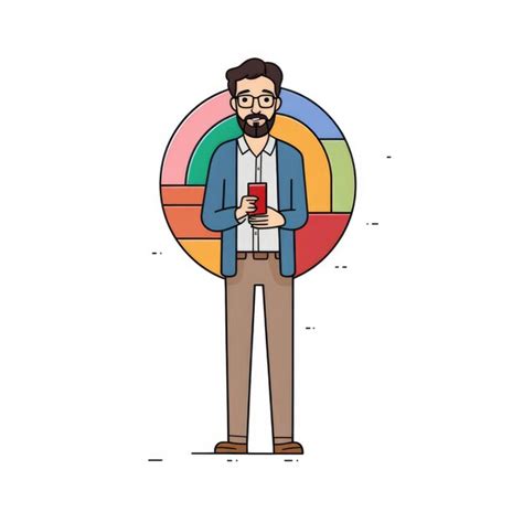 Premium Photo Statistician Isolated Cartoon Character