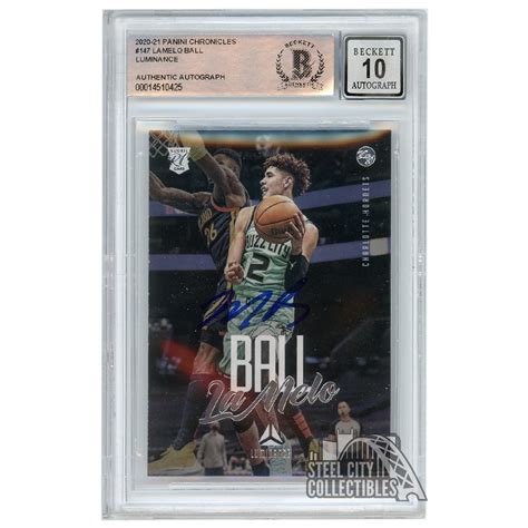 Lamelo Ball 2020 21 Panini Chronicles Luminance Autograph Rc Card 147