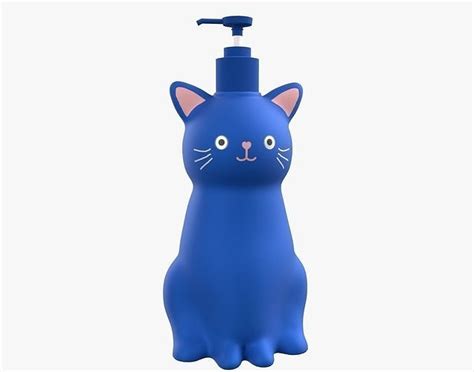 Cat Liquid Soap Dispenser Blue Version 3d Model Cgtrader