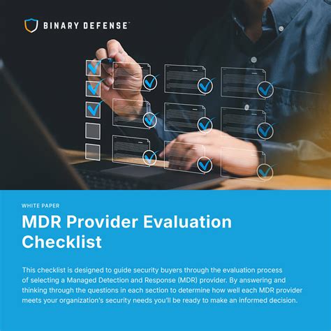Mdr Provider Evaluation Checklist Binary Defense