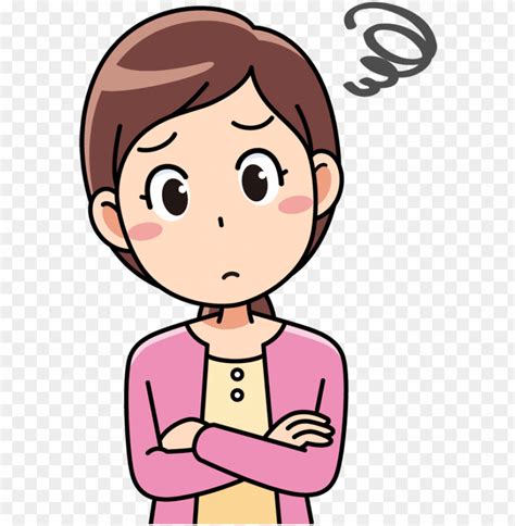 Free Png Man Thinking Png Download Cartoon Woman Clipart Png Image