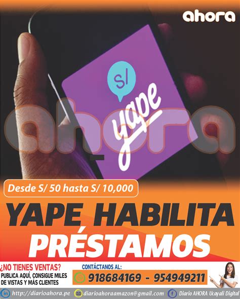 Yape Habilita Pr Stamos Diario Ahora
