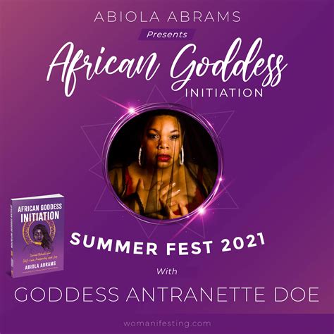 Goddess Antranette Doe African Goddess Initiation Fest Guru
