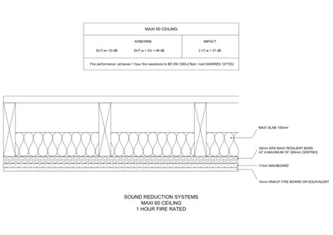 Maxi 60 Ceiling Cad Drawing Sound Reduction Systems Ltd Nbs Source