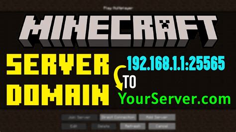 How To Get A Domain For Your Minecraft Server Youtube