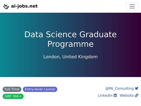 [hiring] data science graduate programme in london united kingdom r