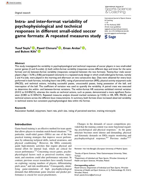 Pdf Intra And Inter Format Variability Of Psychophysiological And Technical Responses In