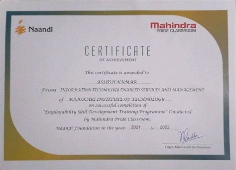 Ashish Kumar On Linkedin Techmahindra Naandi Achievement