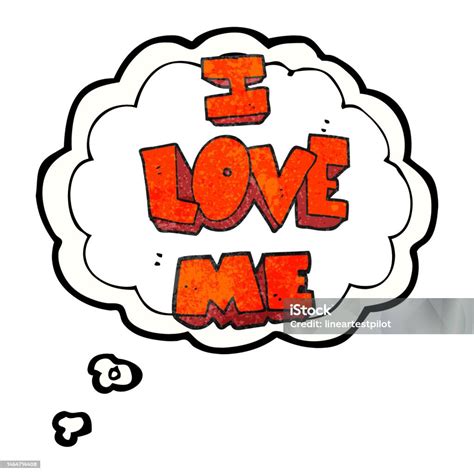 나는 나를 사랑한다 자유형 그린 생각 거품 질감 만화 기호 귀여운에 대한 스톡 벡터 아트 및 기타 이미지 귀여운 긍정적인 감정 표현 기이함 Istock