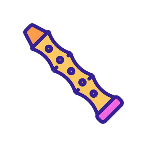 Bamboo Flute Instrument Icon Vector Outline Illustration 9990271 Vector