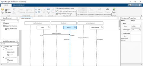 link from sequence diagrams matlab and simulink