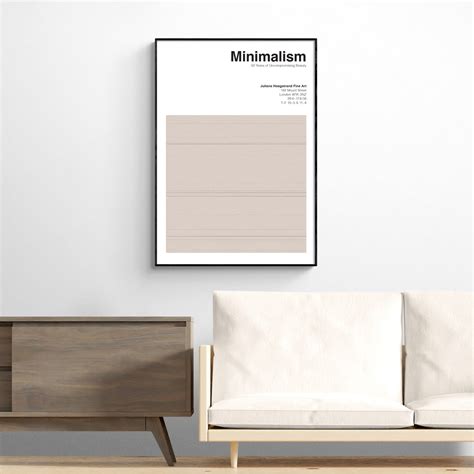 Minimalism Movement Exhibition Poster Modern Minimalist Print Art