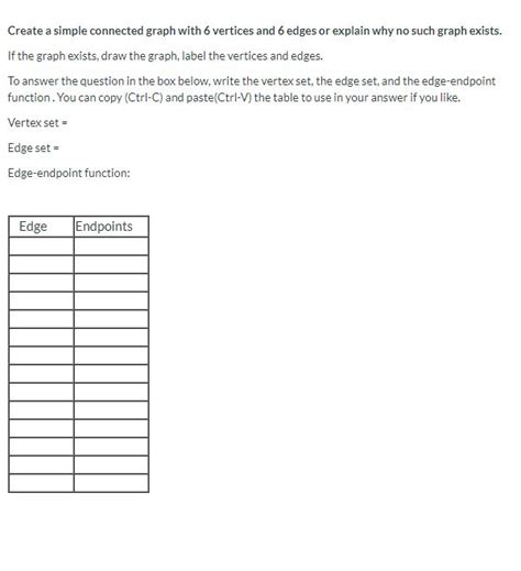 solved please clearly show vertex set edge set and