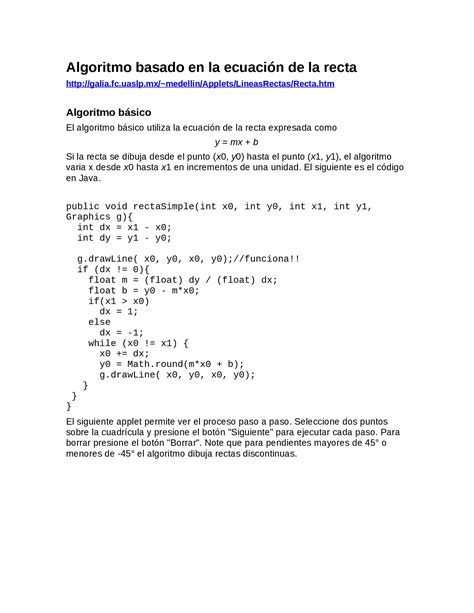 Docx Algoritmo Dda Bresenham Java Dokumentips
