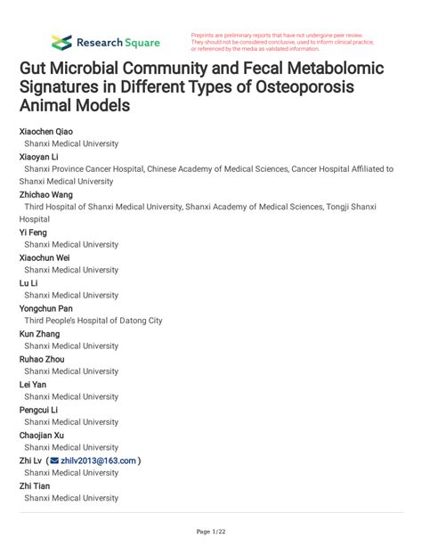 Pdf Gut Microbial Community And Fecal Metabolomic Signatures In