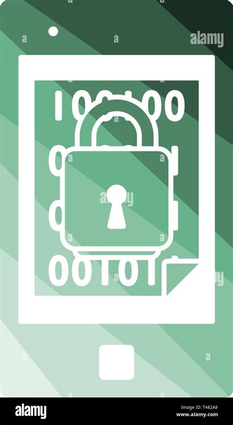 Mobile Security Icon Flat Color Ladder Design Vector Illustration Stock Vector Image And Art Alamy