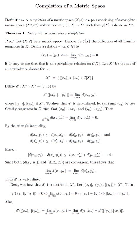 Clarification Of Proof On The Completion Of A Metric Space Using Cauchy