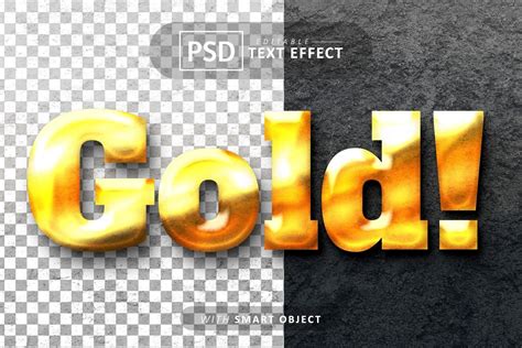 Gold Text Effect Editable Graphic By Aglonemadesign Creative Fabrica