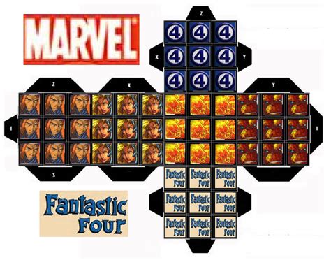 Marvel Heroes Fantastic Four Rubic Cube By Riggodruid On Deviantart