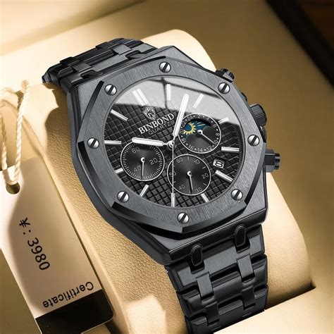 Herren Luxus uhren Mode Sport Armbanduhren männlich Chronograph Quarz