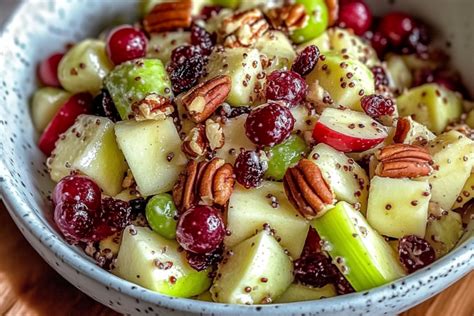 Crunchy Honeycrisp Apple Salad With Toasted Pecans And Cranberries