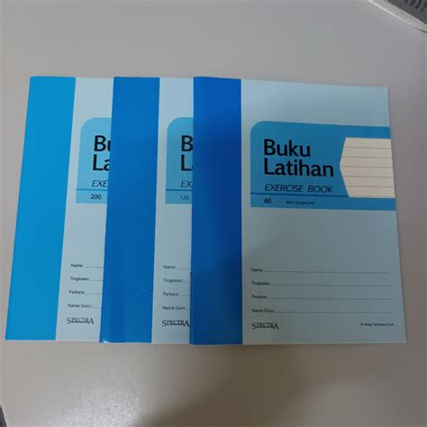 Single Line 60 80 120 200 Pages F5 Exercise Card Cover Note Book