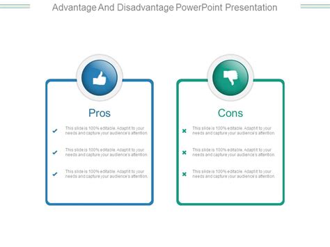 Advantage And Disadvantage Powerpoint Presentation Powerpoint Templates