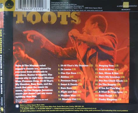 Toots And The Maytals Album Discography Page 4 1998 2001 At X Ray Music