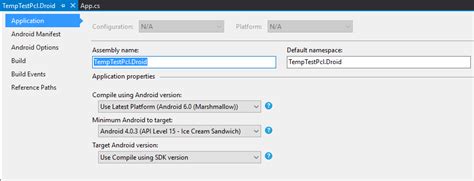 C Xamarin Forms Portable Application Monoandroid Build Error