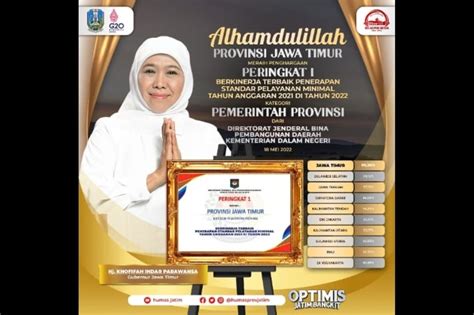 Pemprov Jatim Raih Peringkat Penerapan Standar Pelayanan JPNN Jatim